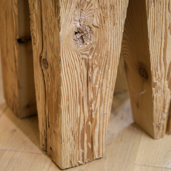 Wooden stool large WILDHOLZ made of steamed spruce